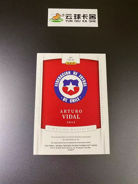 2022 Panini 世界杯国宝 Arturo Vidal 比达尔 11编 Patch 智利队徽切割 球员亲穿 Ofo 湖水蓝 巴萨 拜仁 国米 瑕疵如图【skkkkkk·云球代卖】pphb 卡淘