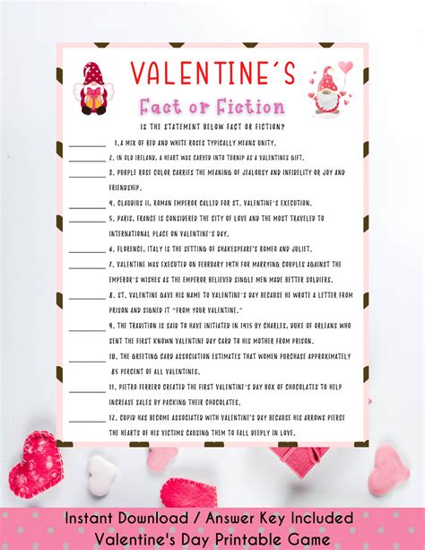 5 Valentines Day Printable Game Bundle Fun Valentines Day Party Game