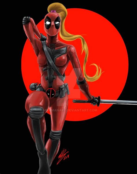Lady Deadpool Fanart By Milkmanart On Deviantart