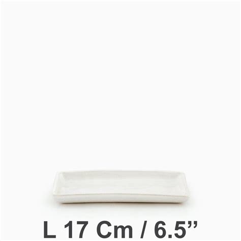 Rectangular Plate 15x9cm65x35 White Velvet Khmer Ceramics And