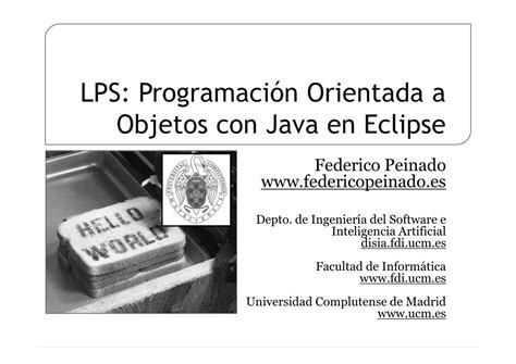 Pdf De Programación Lps Programación Orientada A Objetos Con Java En Eclipse