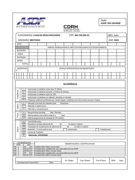 Cdrh Local De Trabalho Pdf