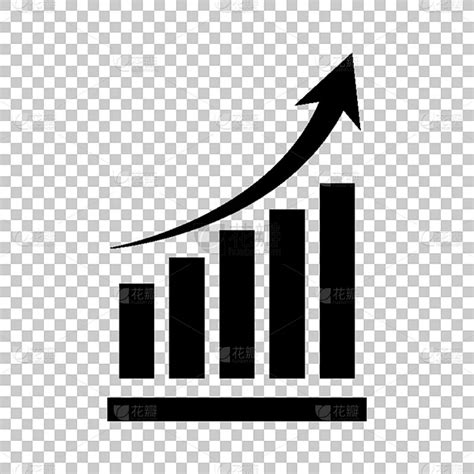 正在增长的图形 绿色矢量图标素材 花瓣网