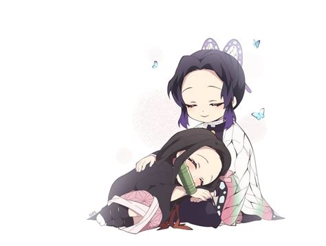 Kamado Nezuko And Kochou Shinobu Kimetsu No Yaiba Drawn By Porikmt