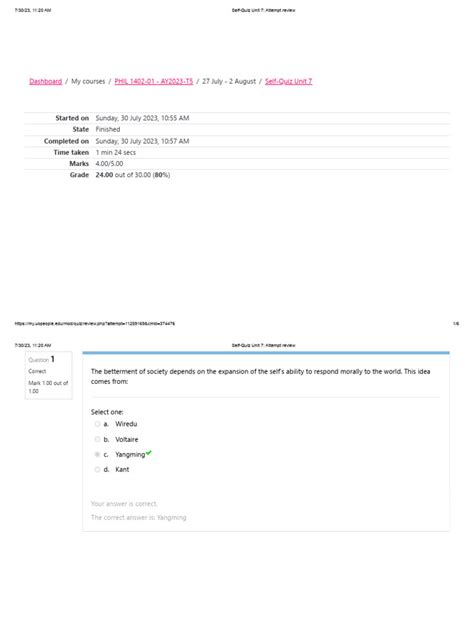 Self-Quiz Unit 7 - Attempt Review02 | PDF