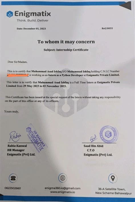 Muhammad Asad Ishfaq On Linkedin Python Internship Completion