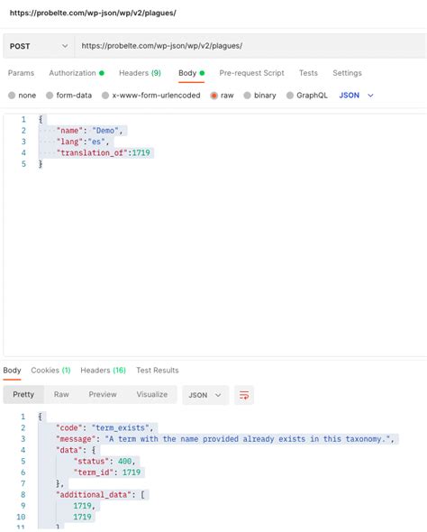 update a custom taxonomy via api rest wpml