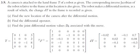 Solved A Camera Is Attached To The Hand Frame T Of A Chegg