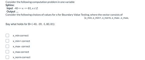 Solved Consider The Following Computation Problem In One
