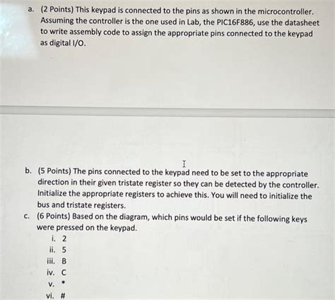 Solved 4 Figure 3 Shows An 10 Device A 4×4 Keypad