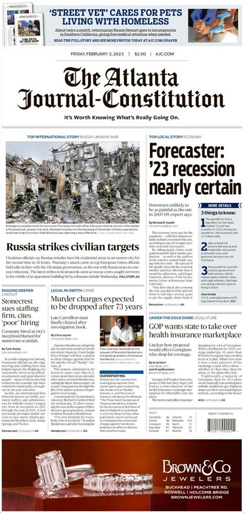 Periódico The Atlanta Journal Constitution Usa Periódicos De Usa