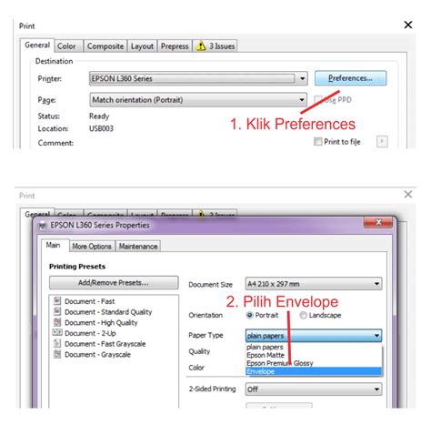 Cara Print Amplop Agar Tidak Kotor Atau Bernoda Tinta