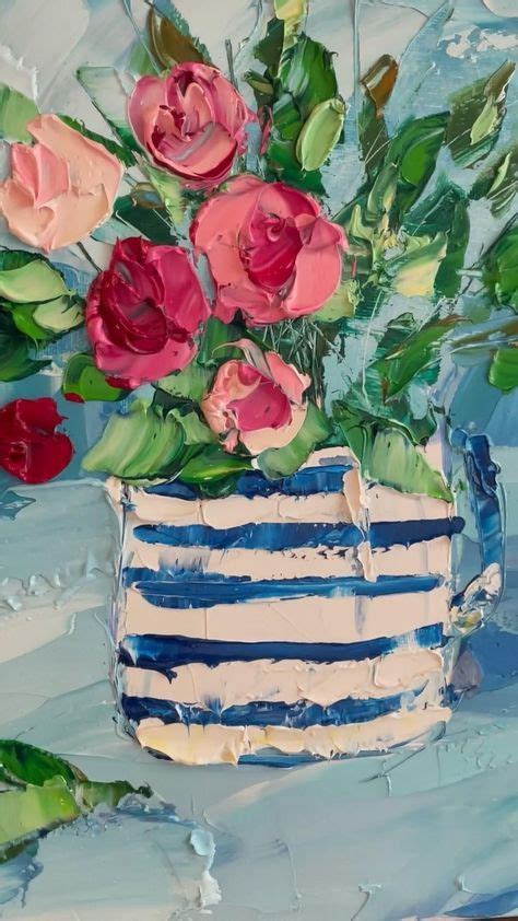 Oil Painting On Canvas Nel 2025 Sassi Artistici Arte Floreale