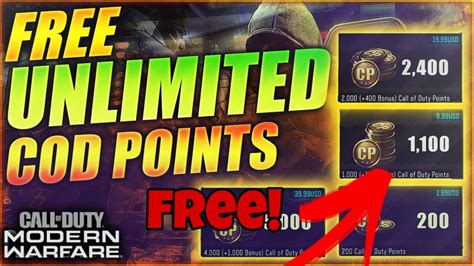How To Get Free Cod Points In Modern Warfare Youtube