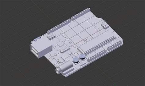 Arduino Uno Model Turbosquid 1386112