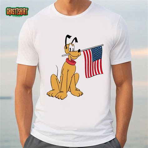 Disney Pluto America Memorial Day Shirt Pluto Flag Usa Shirt