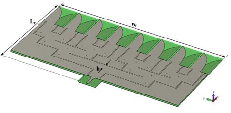 Antenna Network Structure With Siw 1 × 8 Power Divider Of Exponential