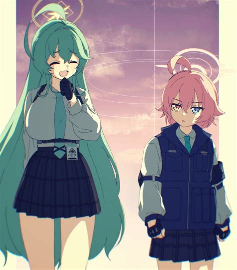 Hoshino Hoshino And Yume Blue Archive Drawn By Minowa Sukyaru Danbooru