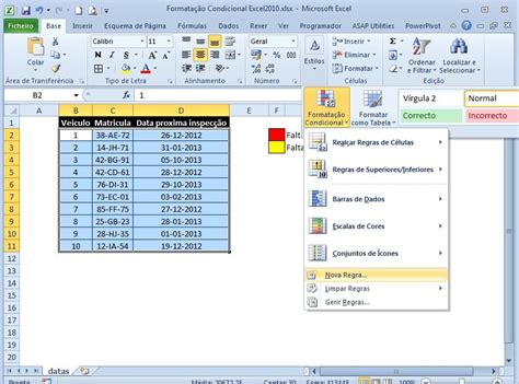 E Dicas Criar Alertas a Formatação Condicional em Excel