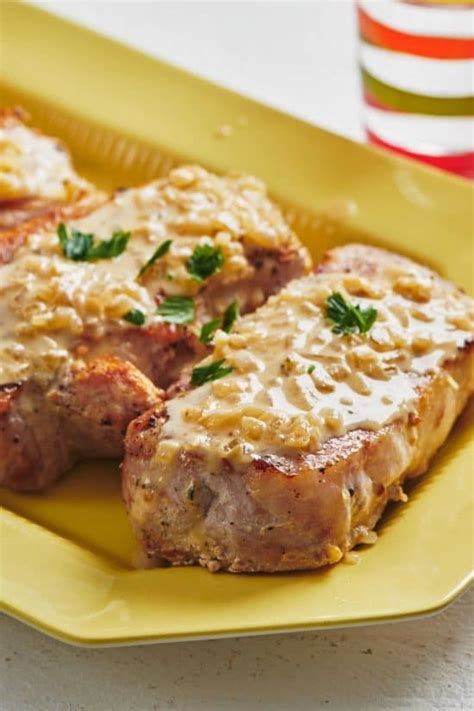 One Skillet Creamy Mustard Pork Chops Recipe — The Mom 100