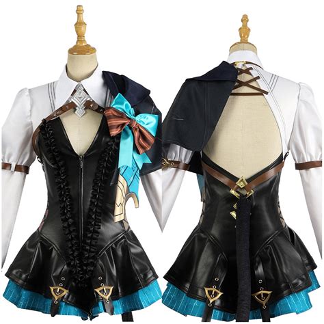 Genshin Impact Game Lynette Cosplay Costume Outfits Halloween Carnival Trendsincosplay