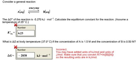 Solved Consider the following reaction The ΔG of the Chegg