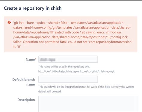 Unable To Create Repository With Error Operation Not Permitted Fatal