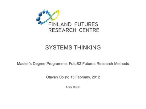 Systems Thinking 1 Ppt