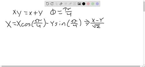 solved finding the equation for a rotated conic determine the equation