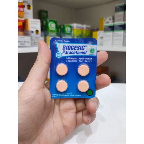 Biogesic Strip 4 Pack Medifarma Original Medicine Tablets Shopee Malaysia