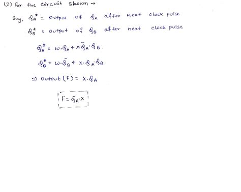Solved 2 Consider The Following Sequential Circuit Determine The