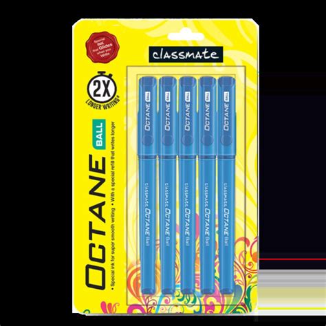 Classmate Octane Ball Pen Blue Pack Of 5 Stationeryatoz
