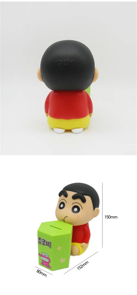 짱구 피규어 초코비 연필꽂이 저금통 겸용 필기구 데스크 정리함