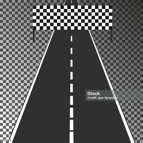 在透明背景上隔離完成標誌的道路eps10用於設計的向量插圖範本向量圖形及更多交通圖片 交通 做好 大型廣告牌 Istock