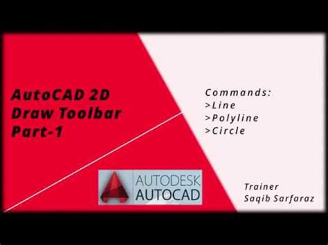 AutoCAD D Draw Toolbar Part YouTube