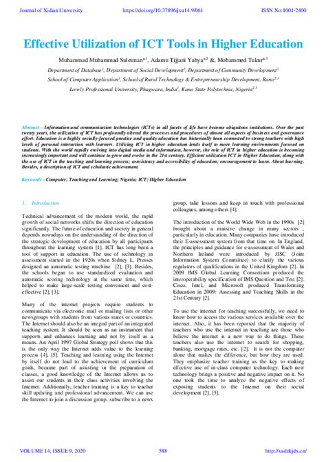 pdf effective utilization of ict tools in higher education