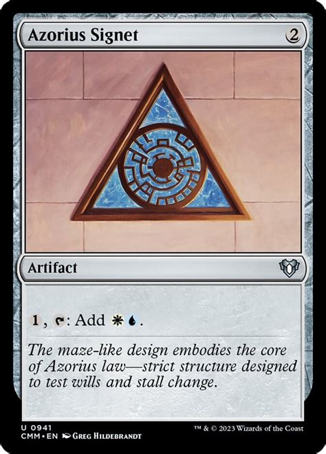 Azorius Signet Artifact Commander Masters Mtg Assist