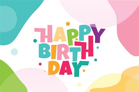 생일 축하해요 생일 축하 해요 벡터 레터링 디자인입니다 현대 서예 벡터 스톡 일러스트 생일 카드에 대한 스톡 벡터 아트 및 기타