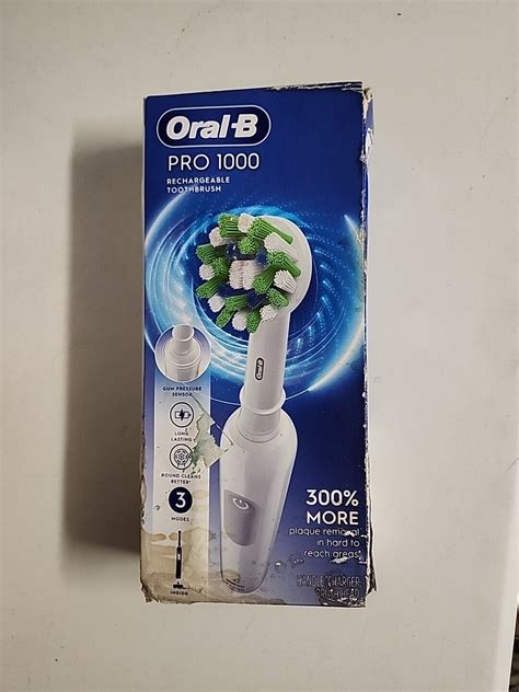 Oral-B Pro 1000 3d Cross Action Rechargeable Toothbrush for sale online ...