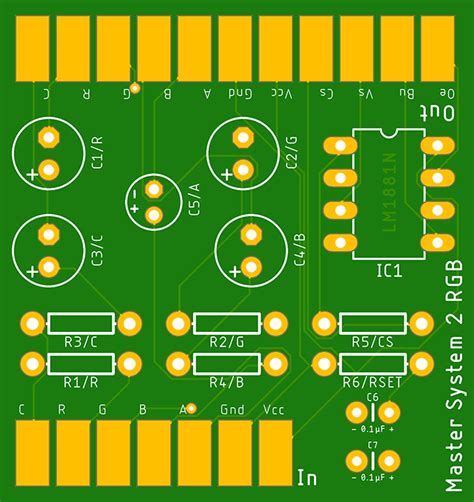 Sega Master System Controller Pinout