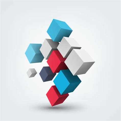 Composition Cubes 3d Composition With 3d Cubes — Stock Vector © Valex113 72446473