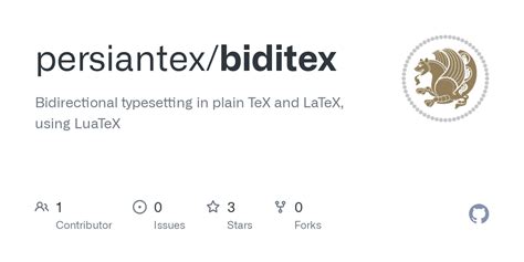 github persiantex biditex bidirectional typesetting in plain tex and