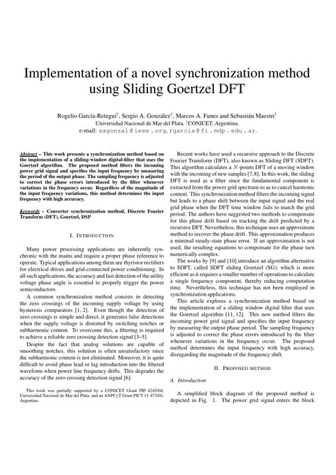 Pdf Implementation Of A Novel Synchronization Method Using Sliding