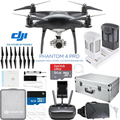 Dji Phantom 4 Pro Quadcopter Drone Obsidian With Extra Battery Plus