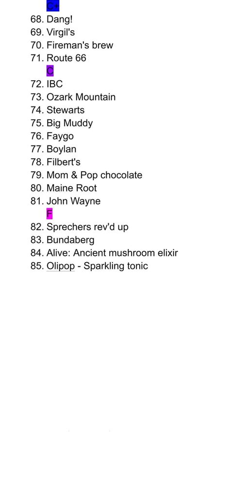 Current Ranking Of The 85 Different Root Beers Ive Tried What Do You