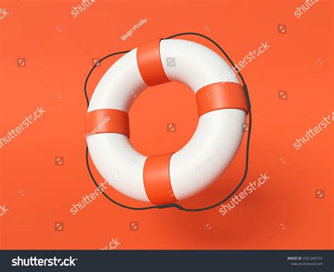 3d Illustration Red White Lifebuoy Ring Stock Illustration 1931260151