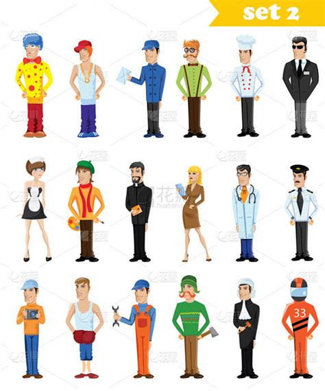 不同卡通人专业设置