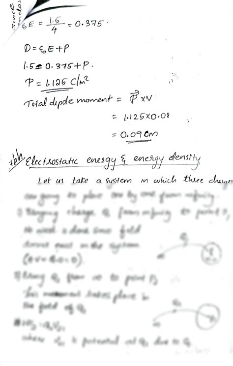 Solution Electrostatic Energy And Energy Density Studypool
