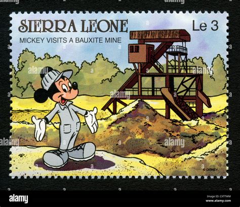 Sierra Leone Timbres Poste De Personnages De Dessins Animés Disney