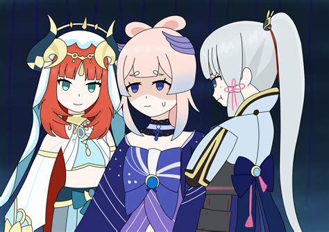 Nilou Vs Ayaka Fighting Over Kok By Gielgishki On Deviantart